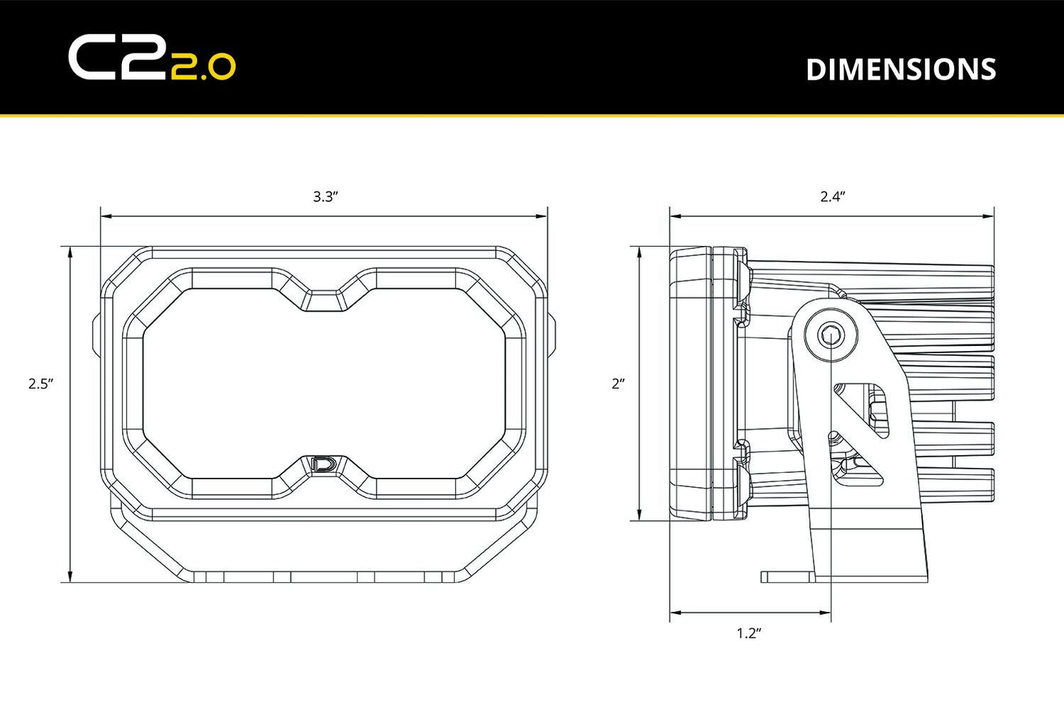 Diode Dynamics C2R White Flood LED Pod (pair) — Land Cruiser Lifestyle