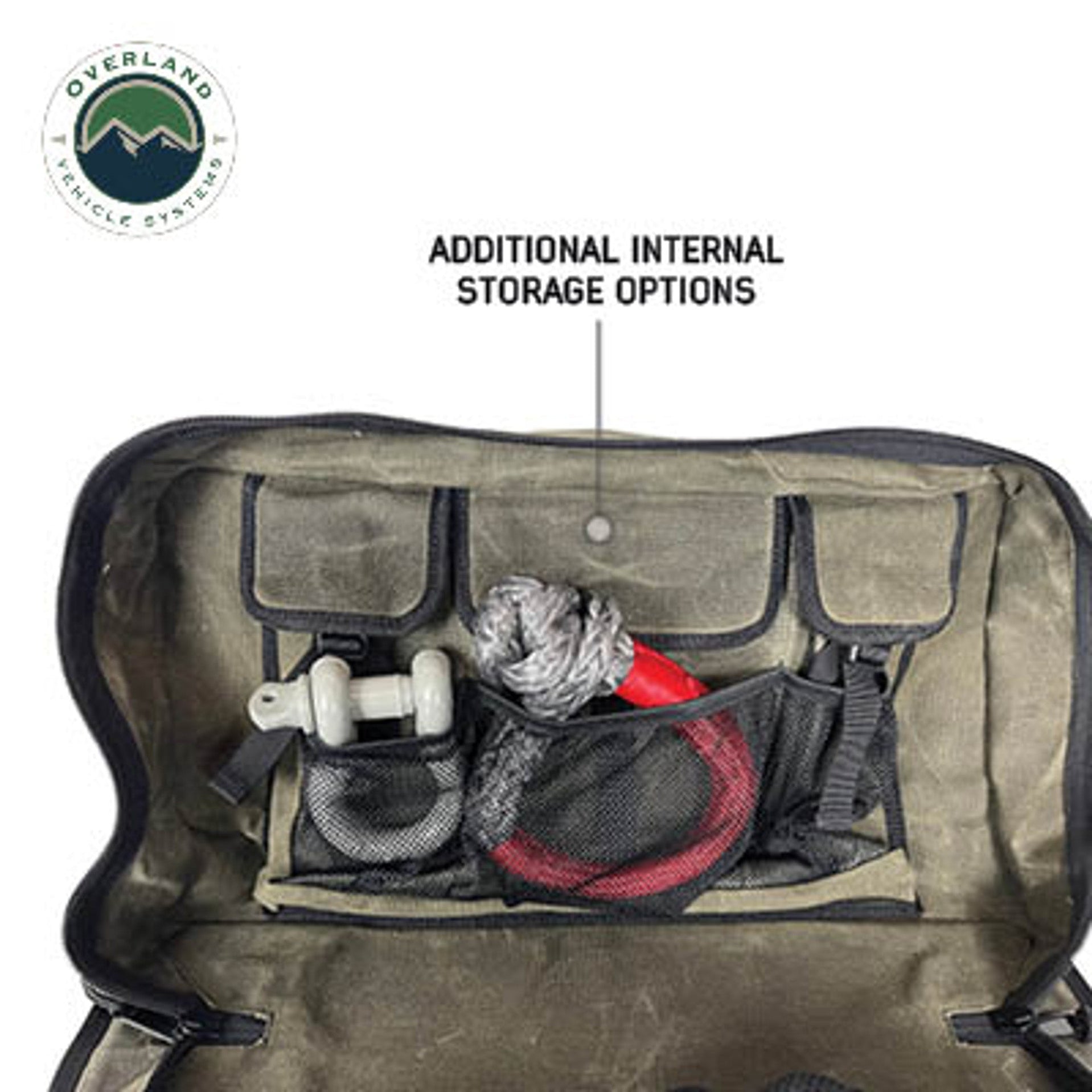 Overland Vehicle Systems Large Recovery Bag W/Handle & Straps #16 Waxe ...